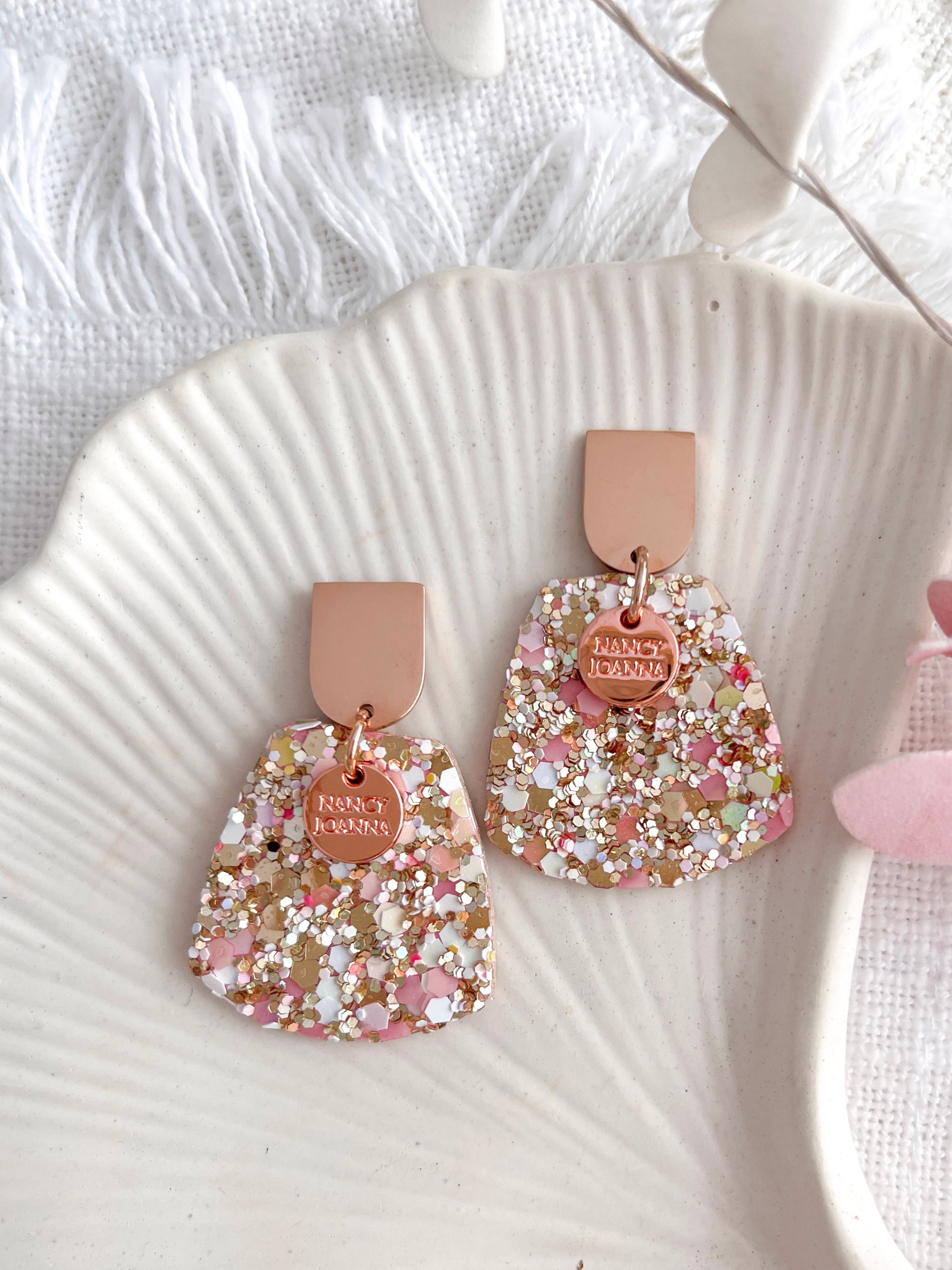 Champagne Sparkle Half Drop – Nancy Joanna