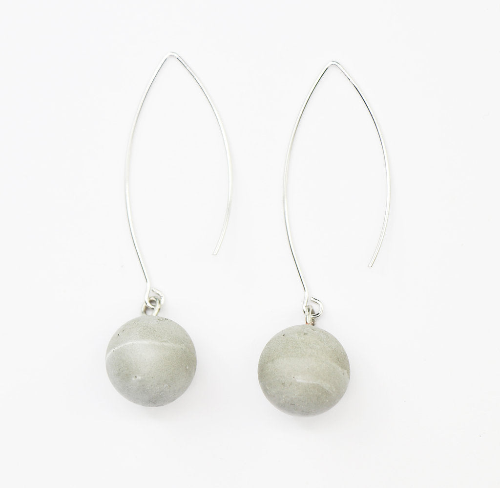 Natural Grey Concrete Enchanted Hoops – Nancy Joanna